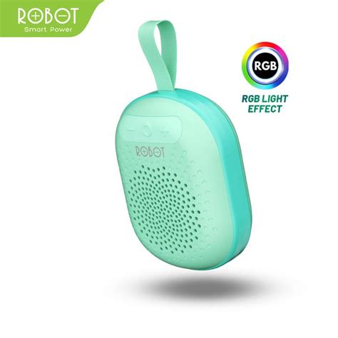 Promo Robot Tws Speaker Bluetooth 5 1 Mini Portable Rb20 With Rgb Garansi Biru Muda Kab