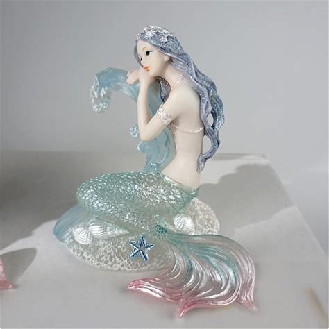 Jp 素敵な美しいフィギュア妖精告げる人魚彫刻樹脂女性法令ギフトホームデスク手芸作品ルームのインテリア 彫像の装飾