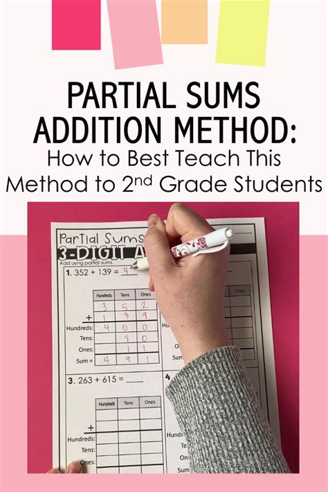Partial Sums Addition Method How To Best Teach This Method To