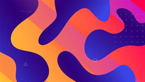 다이내믹 포스터 테크 레인보우 디자인 보라색 그래픽 배경입니다 기술 기하학 밝은 프레임 현대적인 레이아웃 액체 모양 멋진 랜딩