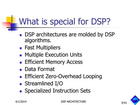 PPT DSP ARCHITECTURE PowerPoint Presentation Free Download ID