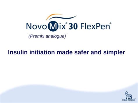 Ppt Insulin Initiation Made Safer And Simpler Premix Analogue