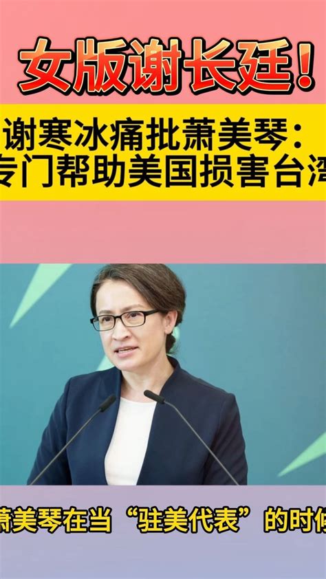 女版谢长廷！谢寒冰痛批萧美琴：专门帮助美国损害台湾凤凰网视频凤凰网