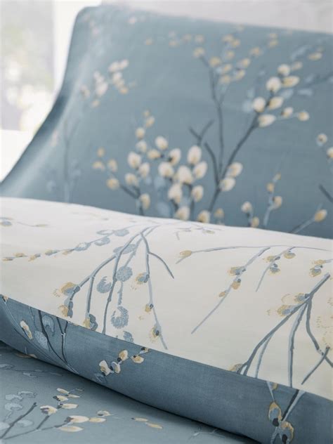 Buy Laura Ashley Set Of 2 Blue Dark Seaspray Pussy Willow 100 Cotton