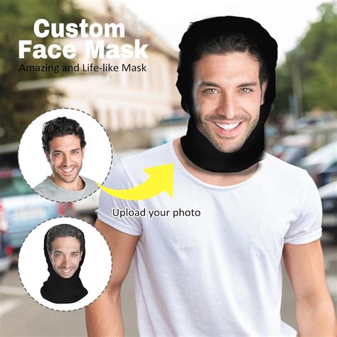 custom face spoof mask personalized 3d print photo on ralistic mask bandana custom cosplay