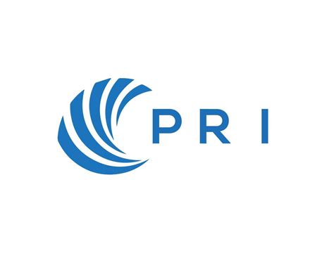 Pri Letra Logo Diseño En Blanco Antecedentes Pri Creativo Circulo