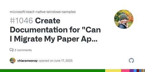 Create Documentation For Can I Migrate My Paper App To Fabric · Issue 1046 · Microsoft React