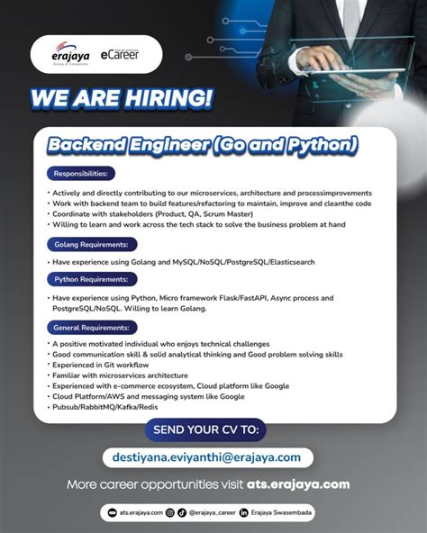 Destiyana Eviyanthi On Linkedin Backend Backenddeveloper Python Golang Ecommerce Jakarta