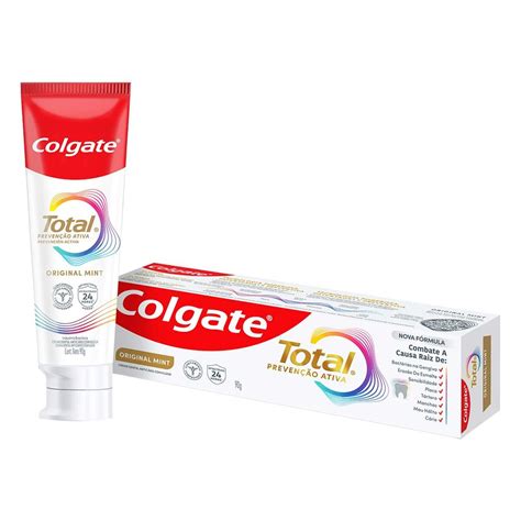 Creme Dental Colgate Total Mint Original Prevenção Ativa 90g Drogaria