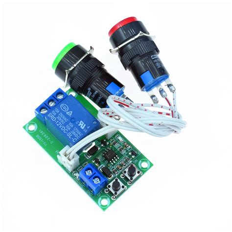 On Off Double Push Button Relay Switch 12V RS Single Trigger Relay Module 12V Self Locking