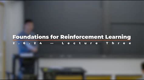 Lecture 3 Foundations Of Reinforcement Learning Planning Youtube