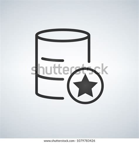 Linear Database Server Isolated Flat Web Stock Vector Royalty Free