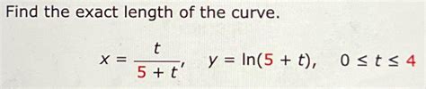 solved find the exact length of the