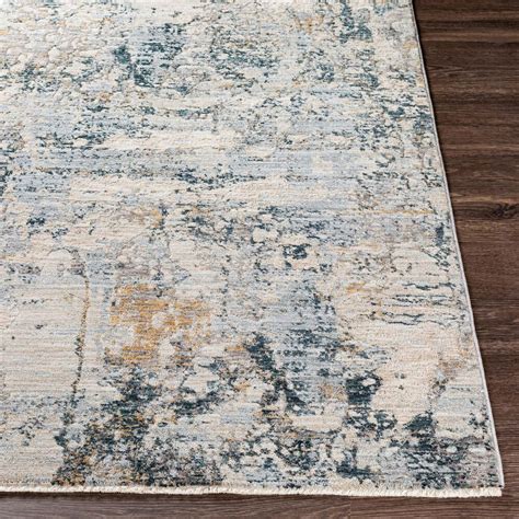 Surya Laila 27 X 10 Gray Navy Camel Wheat Beige Taupe And Cream