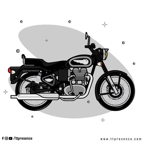 Royal Enfield Classic 350 Bike Drawing Motorbike Art Bike