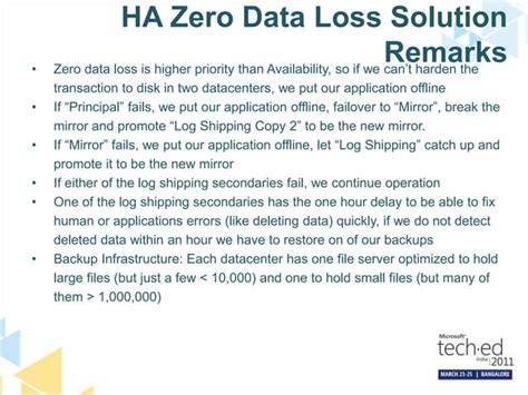 Businesscontinuityplanningwithsqlserverhadroptionstechedbangalore2011pptx