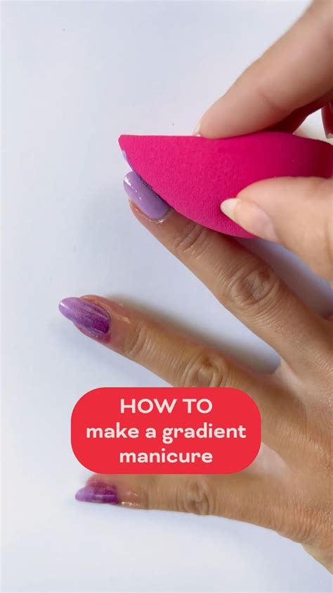 Gradient Manicure Tutorial Manicuras Manicura De Uñas Trucos Y