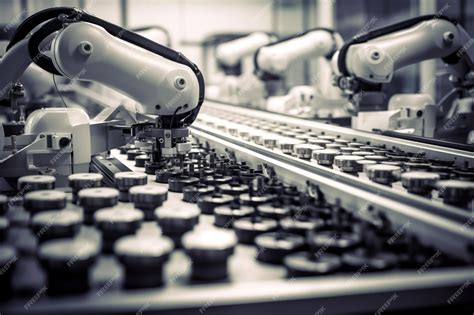 Premium Ai Image Robotic Assembly Line In A Modern Factory Depicting Industry 40 Automation