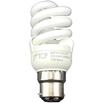 X TCP Watt Lumen Compact Fluorescent Spiral Energy Saver CFL Light Bulbs BC B Bayonet