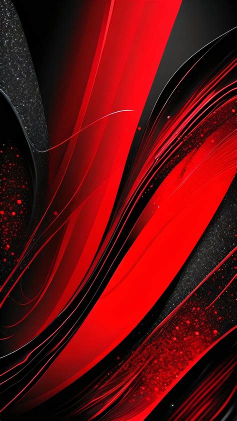 An Abstract Red And Black Background With Wavy Lines