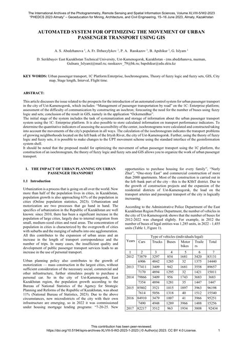 Pdf Automated System For Optimizing The Movement Of Urban Passenger Transport Using Gis