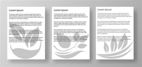 Three A4 Letter Mockup Templates Featuring Lorem Ipsum Text And A