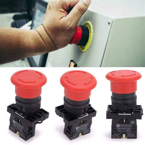 22mm Push Button Switch Knob Switch Mushroom Head Emergency Stop Switch Eur 9 46 Picclick Fr