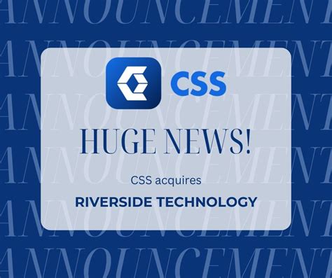 Css On Linkedin Css Is Pleased To Announce The Acquisition Of