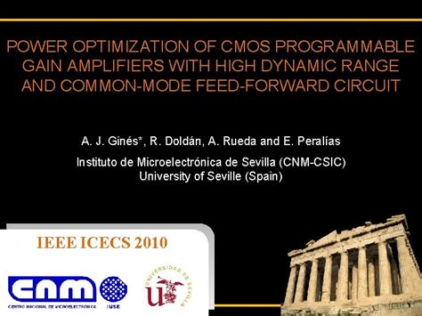 Power Optimization Of Cmos Programmable Gain Amplifiers With