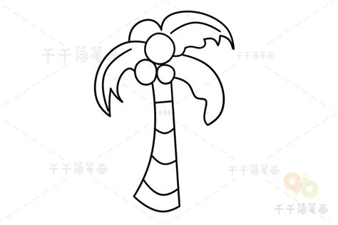 树画简笔画 简单 儿童画 大山谷图库