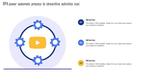 Rpa Power Automate Process To Streamline Activities Icon Ppt Template