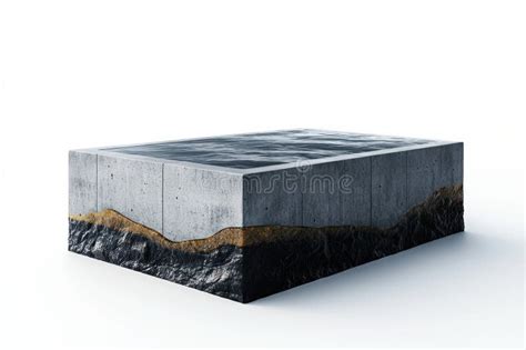 A Modern Concrete Block With Textured Surfaces And Contrasting Colors Perfect For Architecture