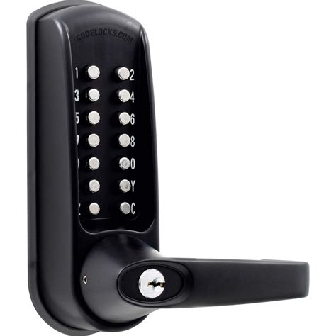 Codelocks Marine Grade Tubular Mortice Latch Black Toolstation