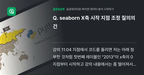 Seaborn X축 시작 지점 조정 질의의 건 인프런 커뮤니티 질문and답변