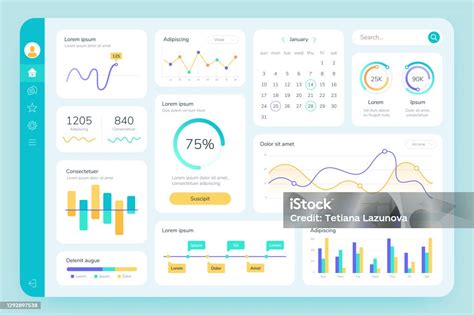 儀錶板 Ui簡單的數據軟體圖表和hud圖管理面板現代金融應用介面範本向量資訊圖向量圖形及更多儀表板 視覺教具圖片 儀表板 視覺教具