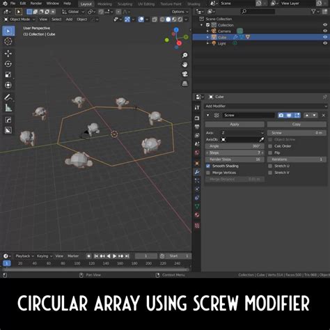 Blender Secrets Circular Array Using The Screw Modifier Rblender