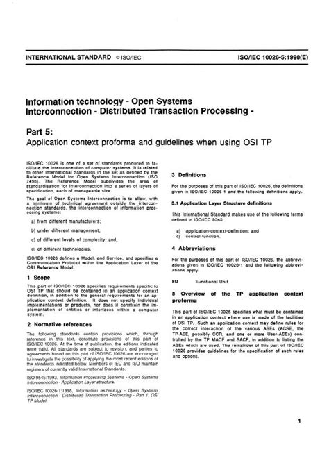 ISO IEC 10026 5 1998 Information Technology Open Systems Interconnection Distributed