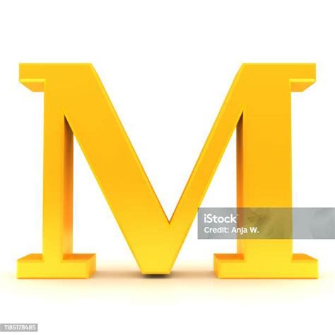 문자 M 골드 노란색 대문자 기호 알파벳 텍스트 글꼴 3d 렌더링 그래픽 흰색 배경에 격리 0명에 대한 스톡 사진 및 기타 이미지 0명 3차원 형태 금 금속 Istock