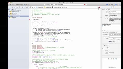 Compiling Opengl Xcode 6 With Glut Code From Old Book Youtube