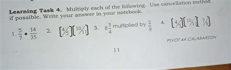 Learning Task 4 Multiply Each Of The Following U Gauthmath