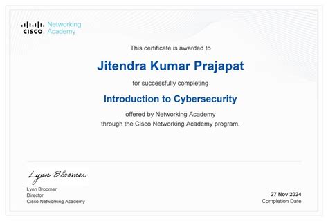 Cybersecurity Cisconetworkingacademy Continuouslearning Jitendra