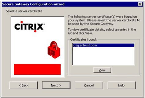 SSL TLS Certificate Installation Guide Citrix Secure Gateway Entrust
