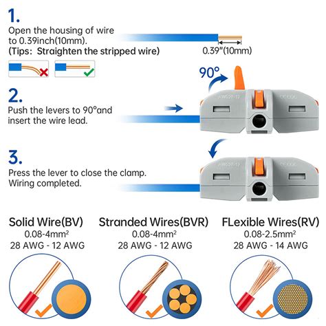 T Shape Lever Nut Wire Connector 3 Pin Conductor Combination Quick Splice Wire Connectors