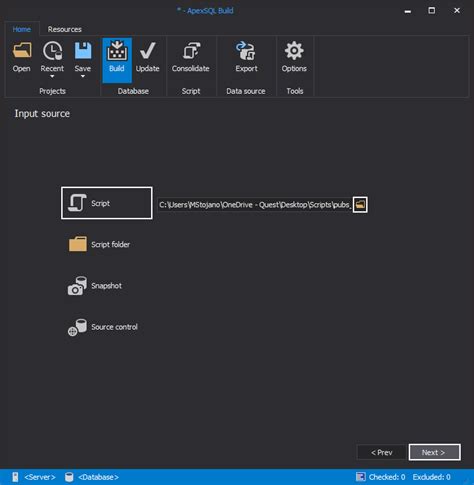 Building An Executable Installer To Create A Sql Database