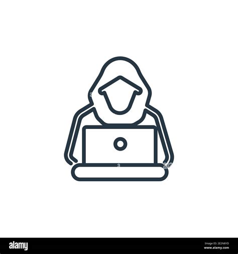 Hacking Outline Vector Icon Thin Line Black Hacking Icon Flat Vector Simple Element