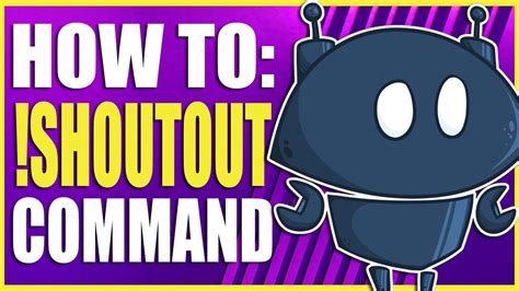 How To Make The Shoutout Command Nightbot Tv Youtube