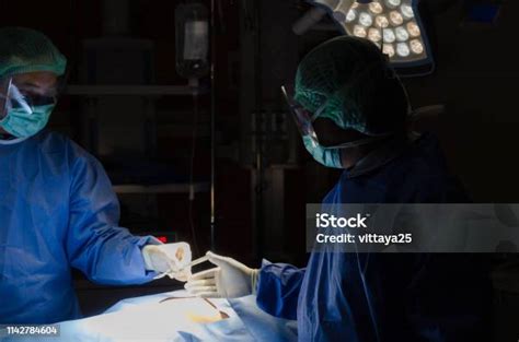 병원 응급 상황 수술 의료 기술 건강 관리 암 질병 치료 개념의 작업 실에서 작업을 수행 하는 의사와 보조 외과의 그룹 가정의