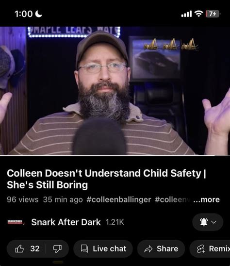Snark After Dark Is Done With Colleen After She Announced “f” Going On