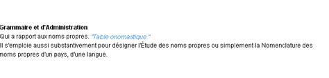 Onomastique La Définition