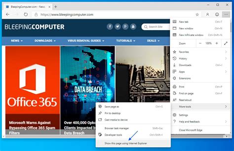 internet explorer mode now works in microsoft edge dev builds